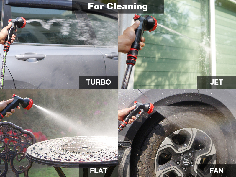 8-Pattern Turbo Cleaning Push button with Flow Control Nozzle - Product ...